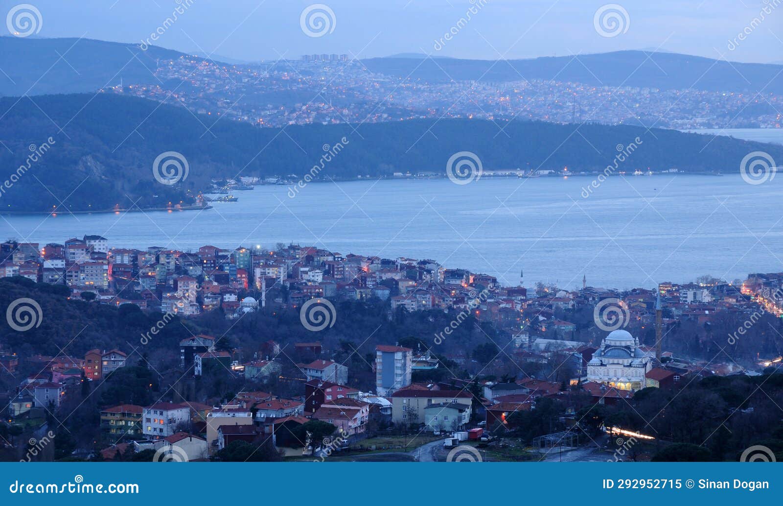 Sariyer and Bosphorus stock image. Image of skyline - 292952715