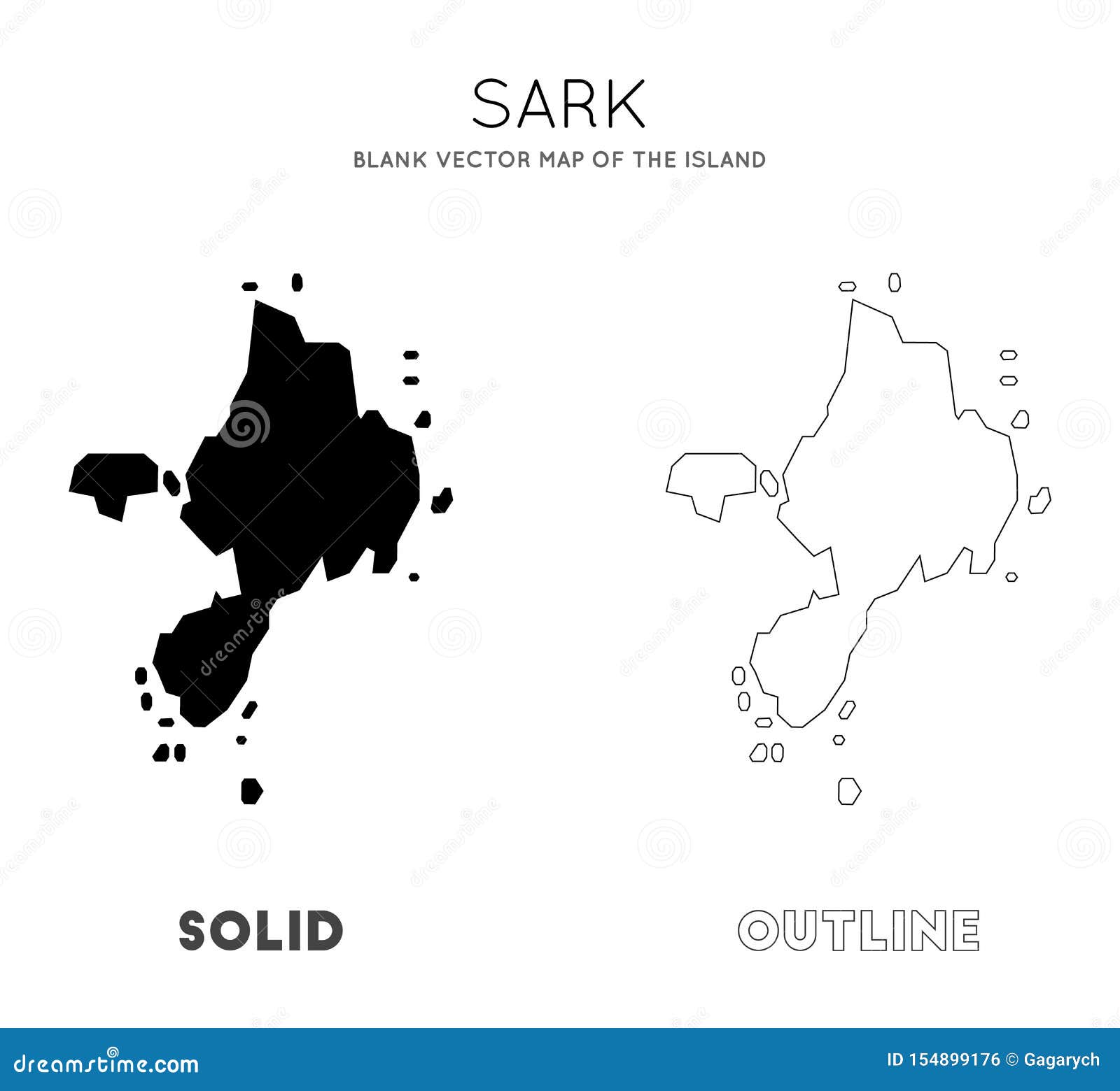 Sark map. stock vector. Illustration of guernsey, sightseeing - 154899176