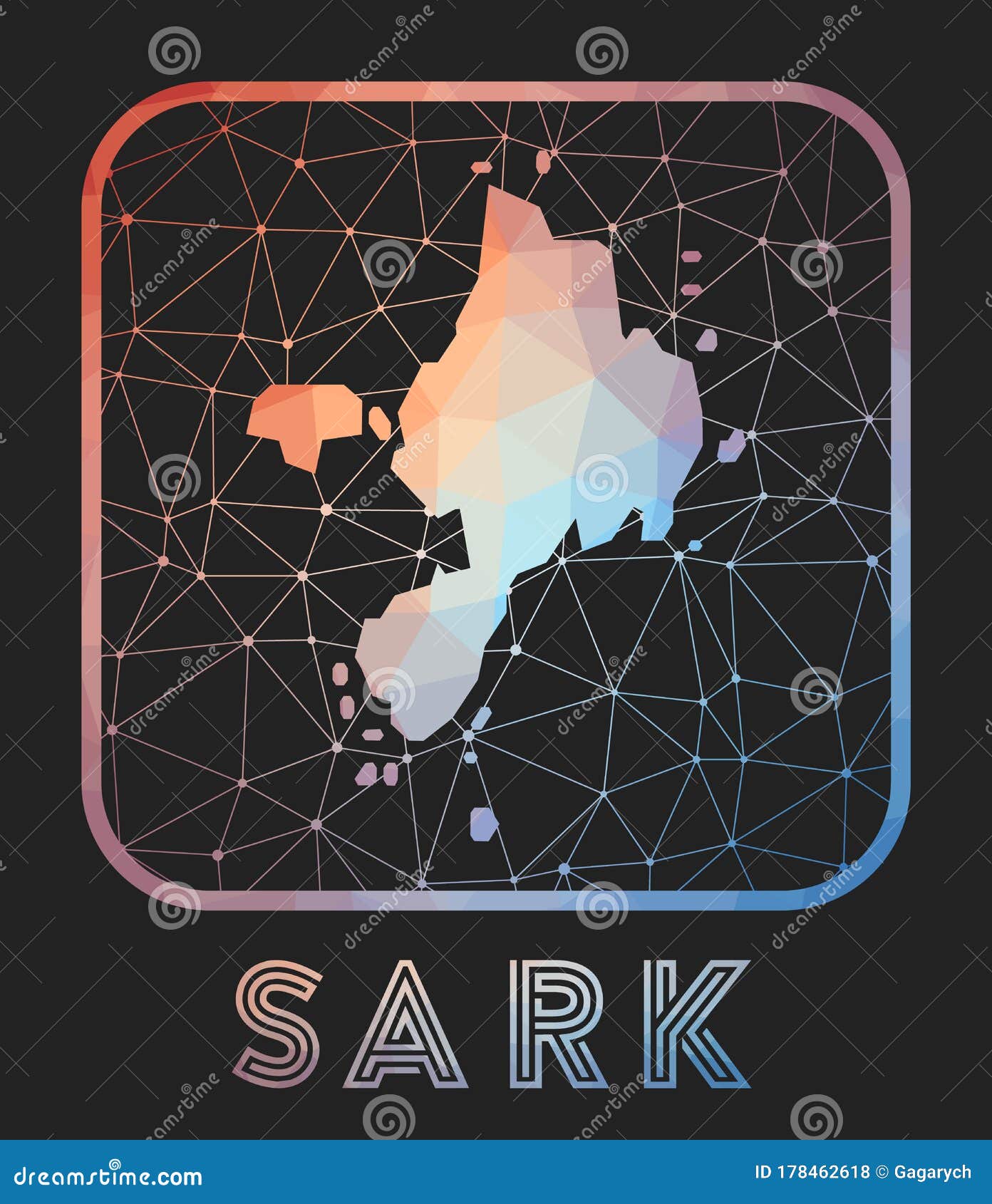 Sark map design. stock vector. Illustration of icon - 178462618