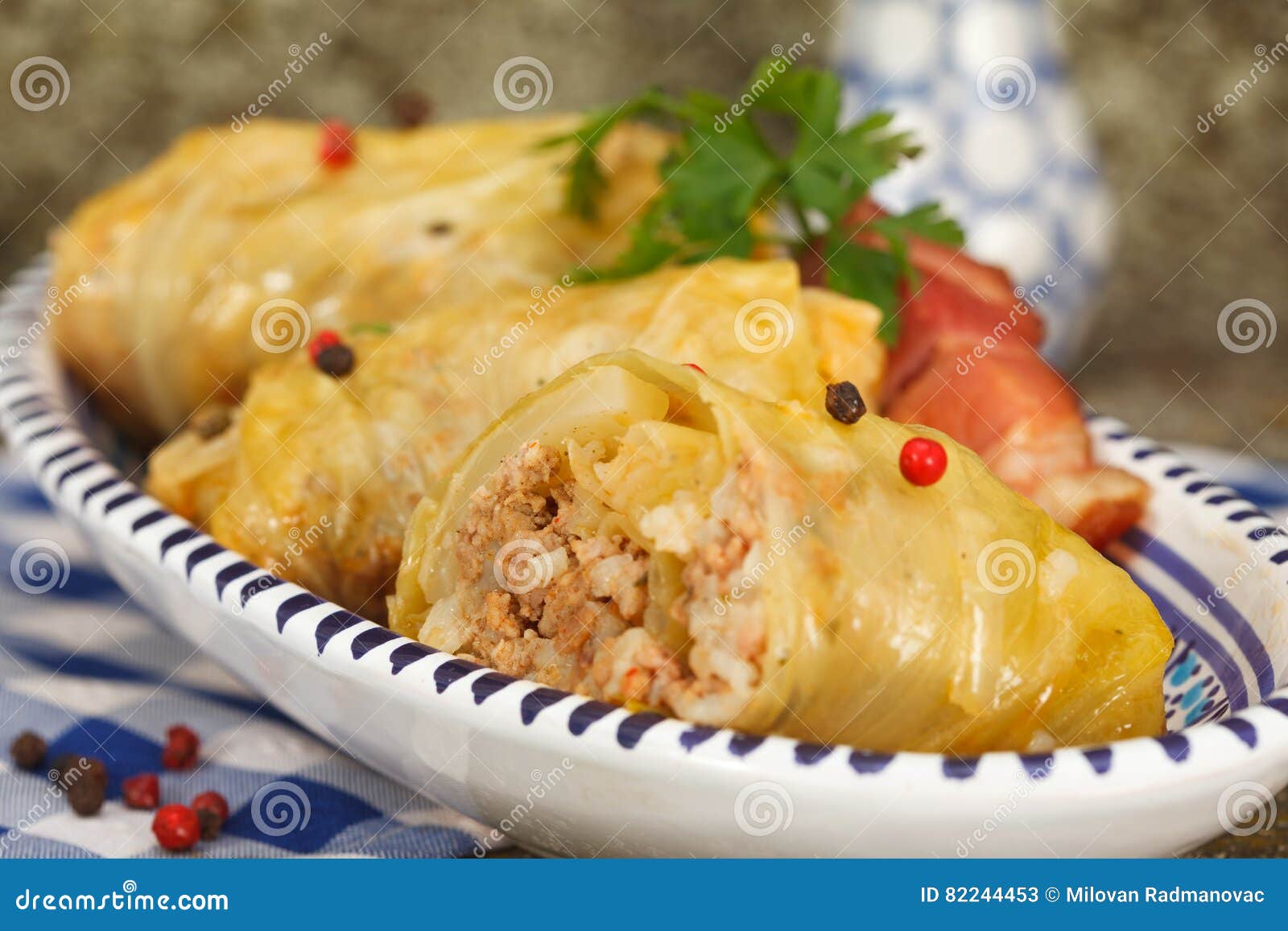 Sarma - Vegetable or Meat Dish Stock Image - Image of delicious, mince ...