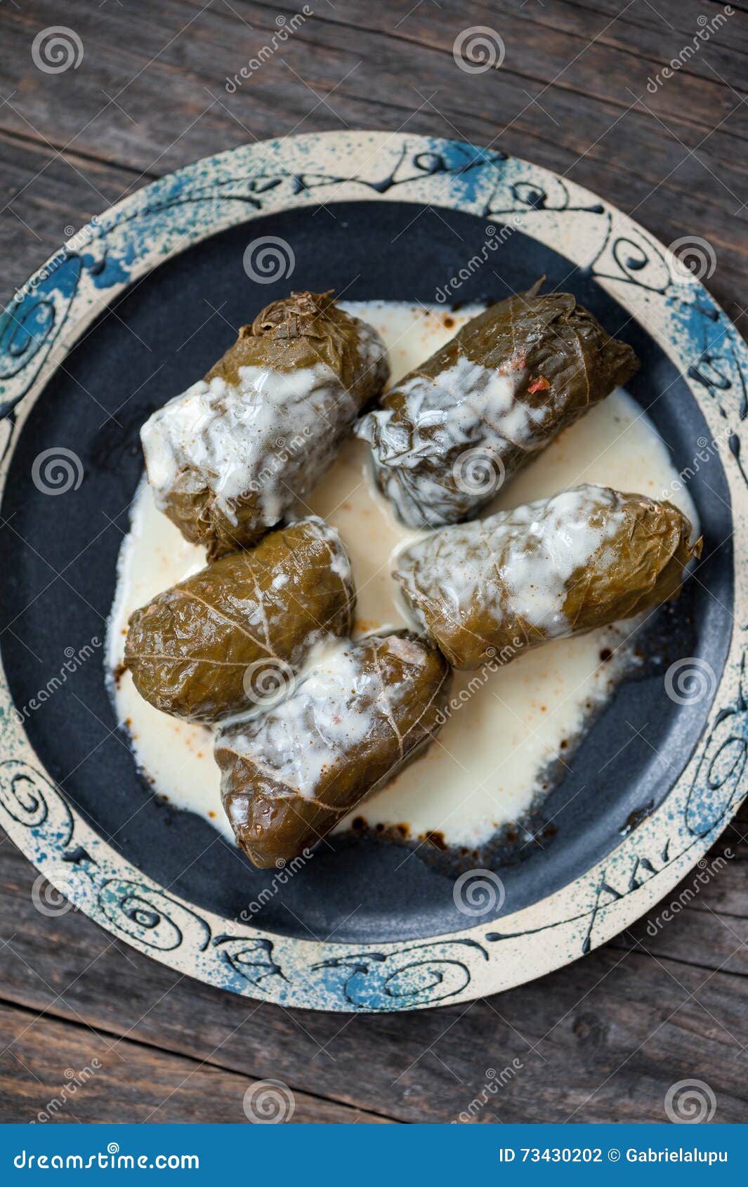 Sarmale stock photo. Image of plate, stuffed, cabbage - 73430202