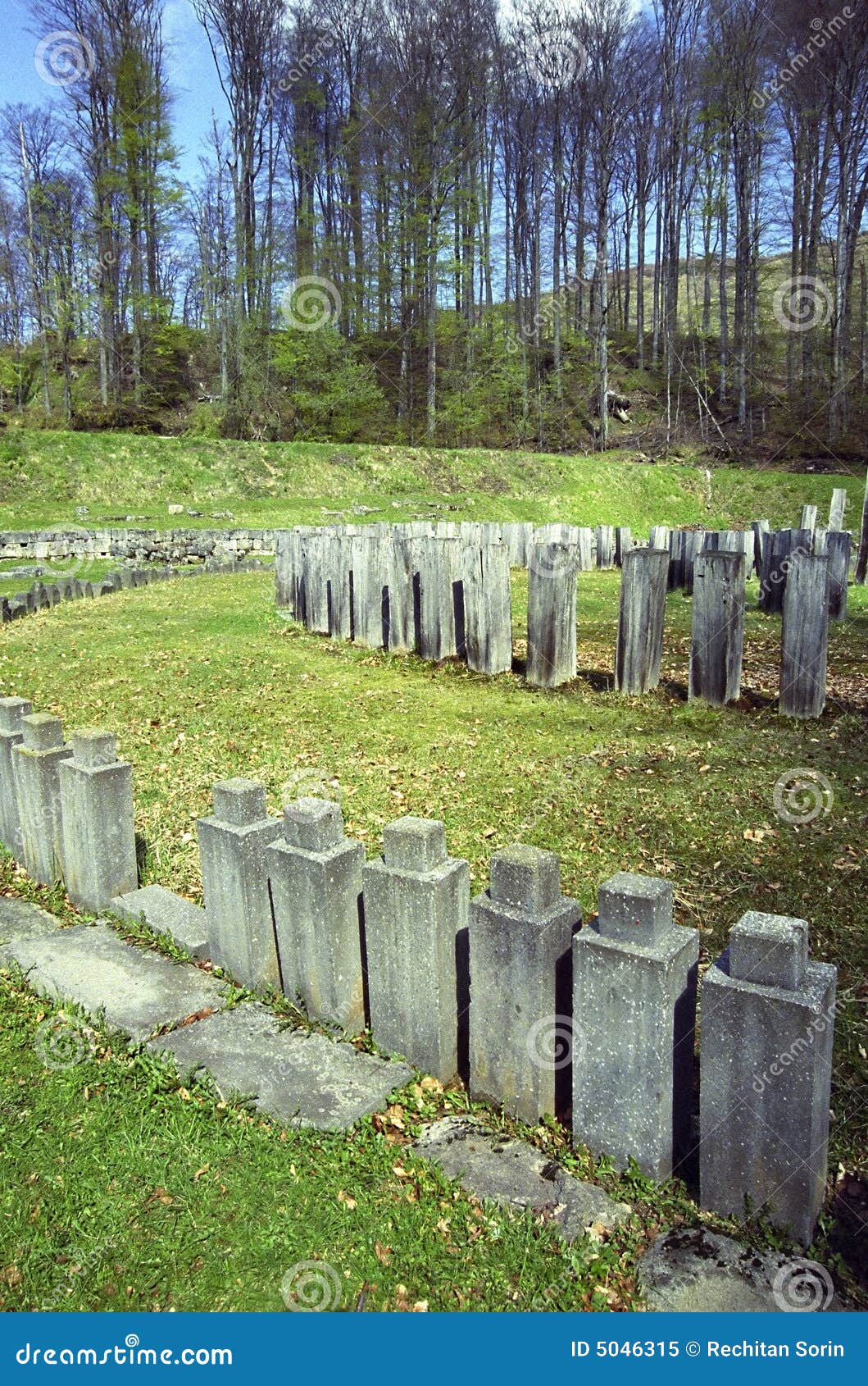 Sarmizegetusa Regia Big Circular Sanctuary Stock Image - Image of ...