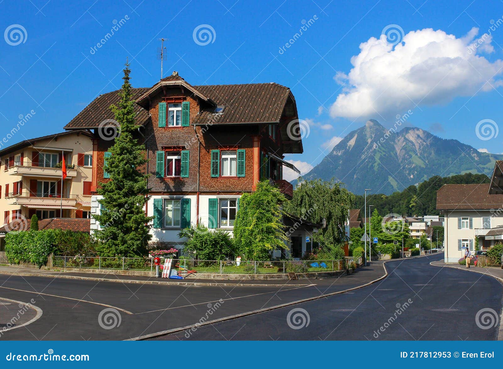 Sarnen Switzerland editorial stock photo. Image of road - 217812953