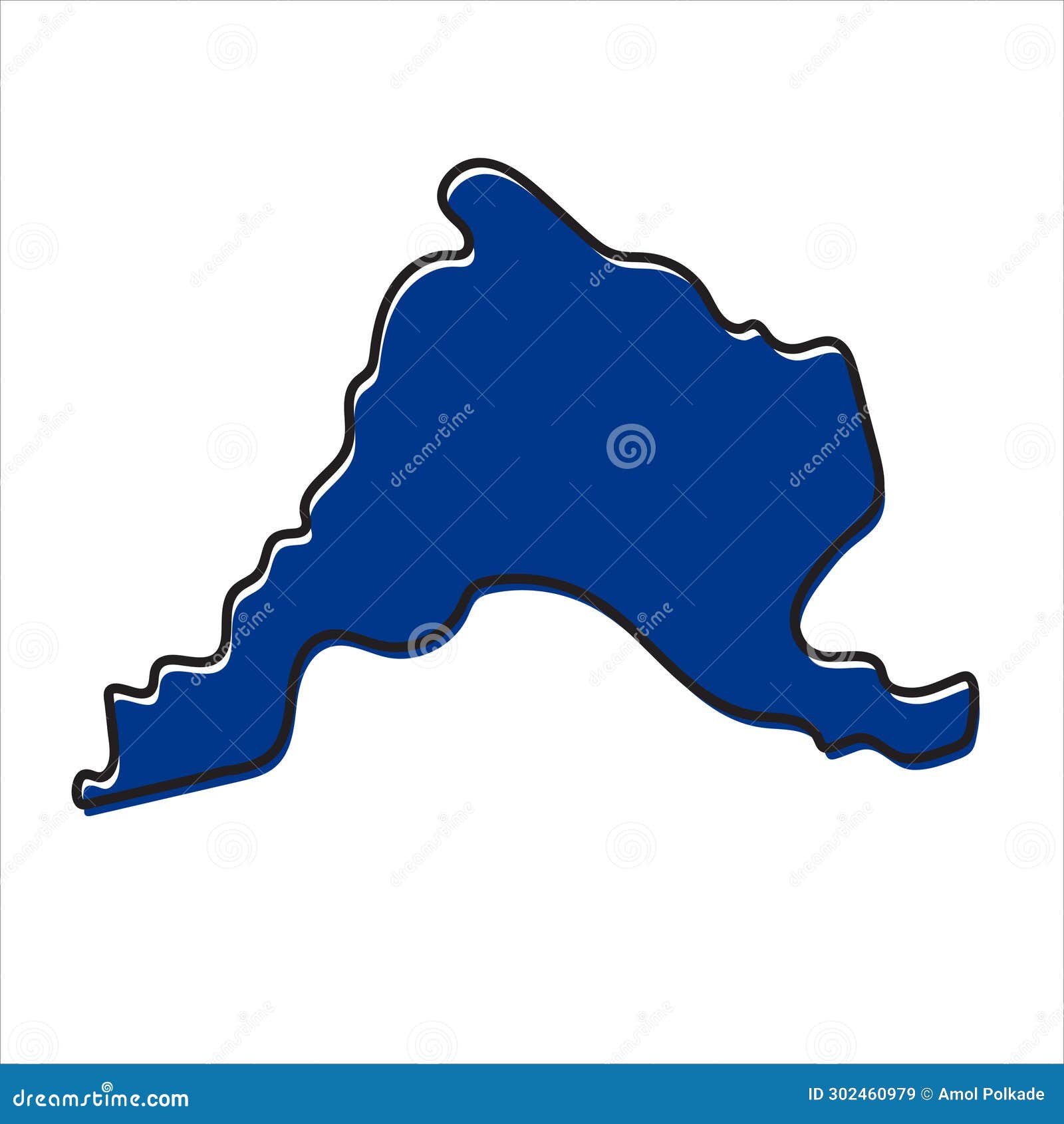 Sarpang District of Bhutan Vector Map Illustration Stock Vector ...
