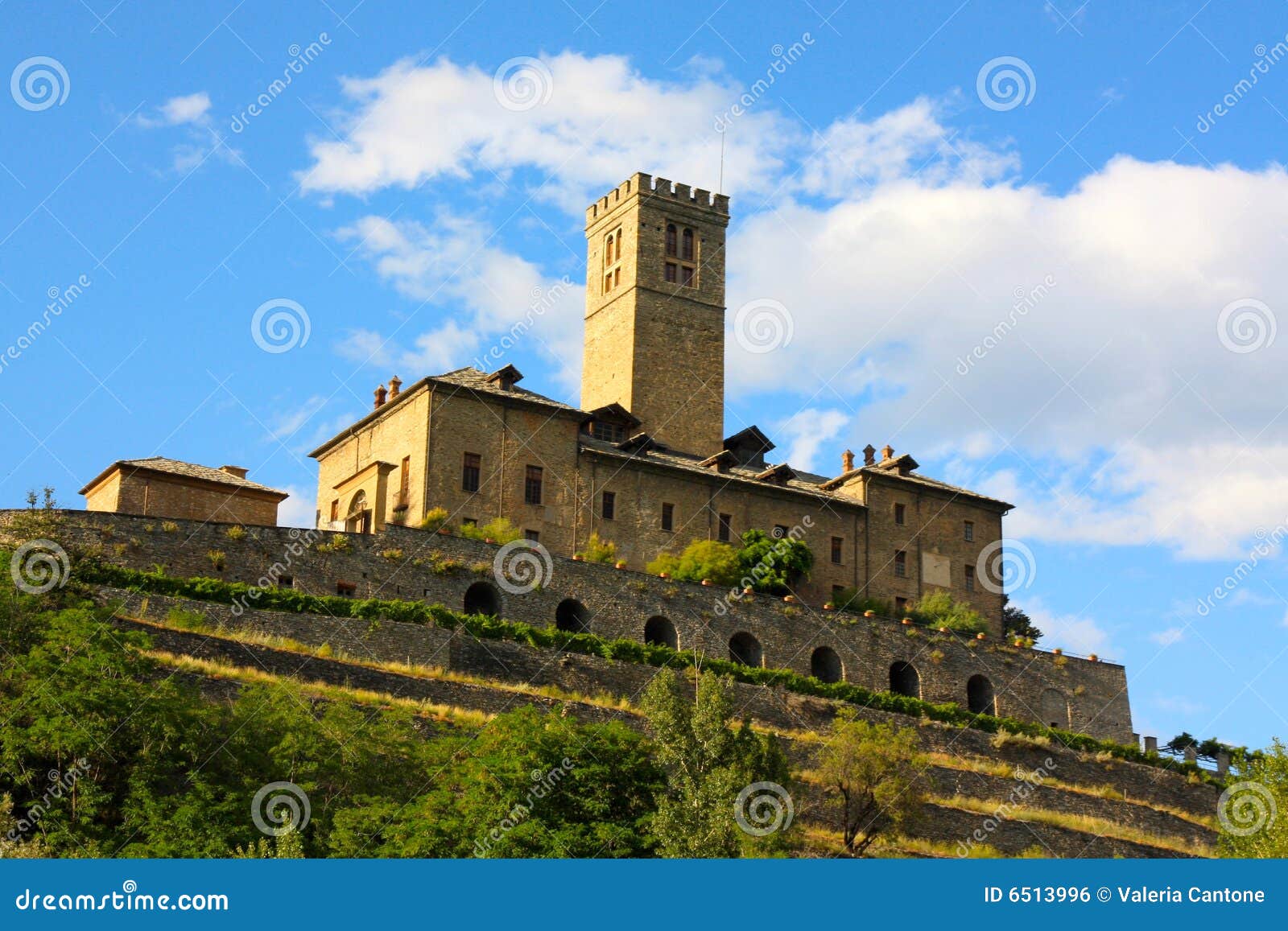 Sarre castle in Italy stock photo. Image of monument, building - 6513996