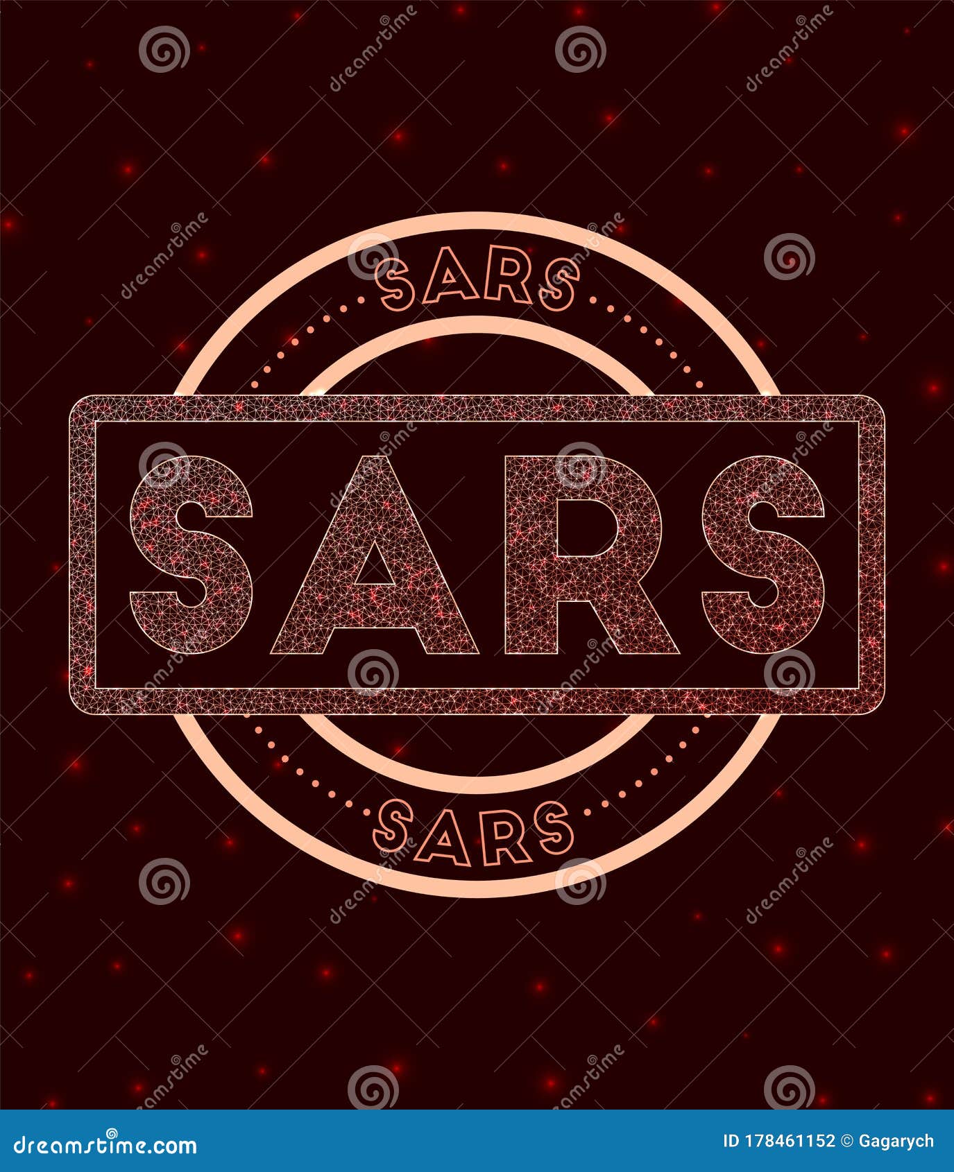 Sars badge. stock vector. Illustration of bright, communication - 178461152