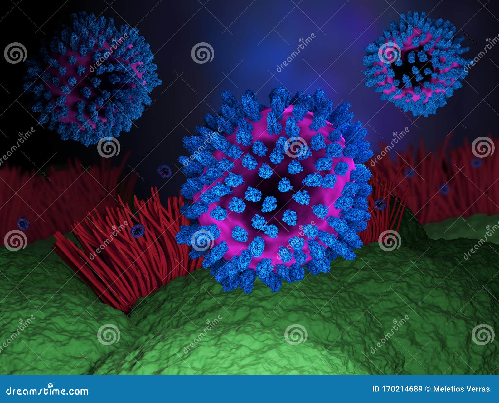 The SARS coronavirus stock illustration. Illustration of sars - 170214689