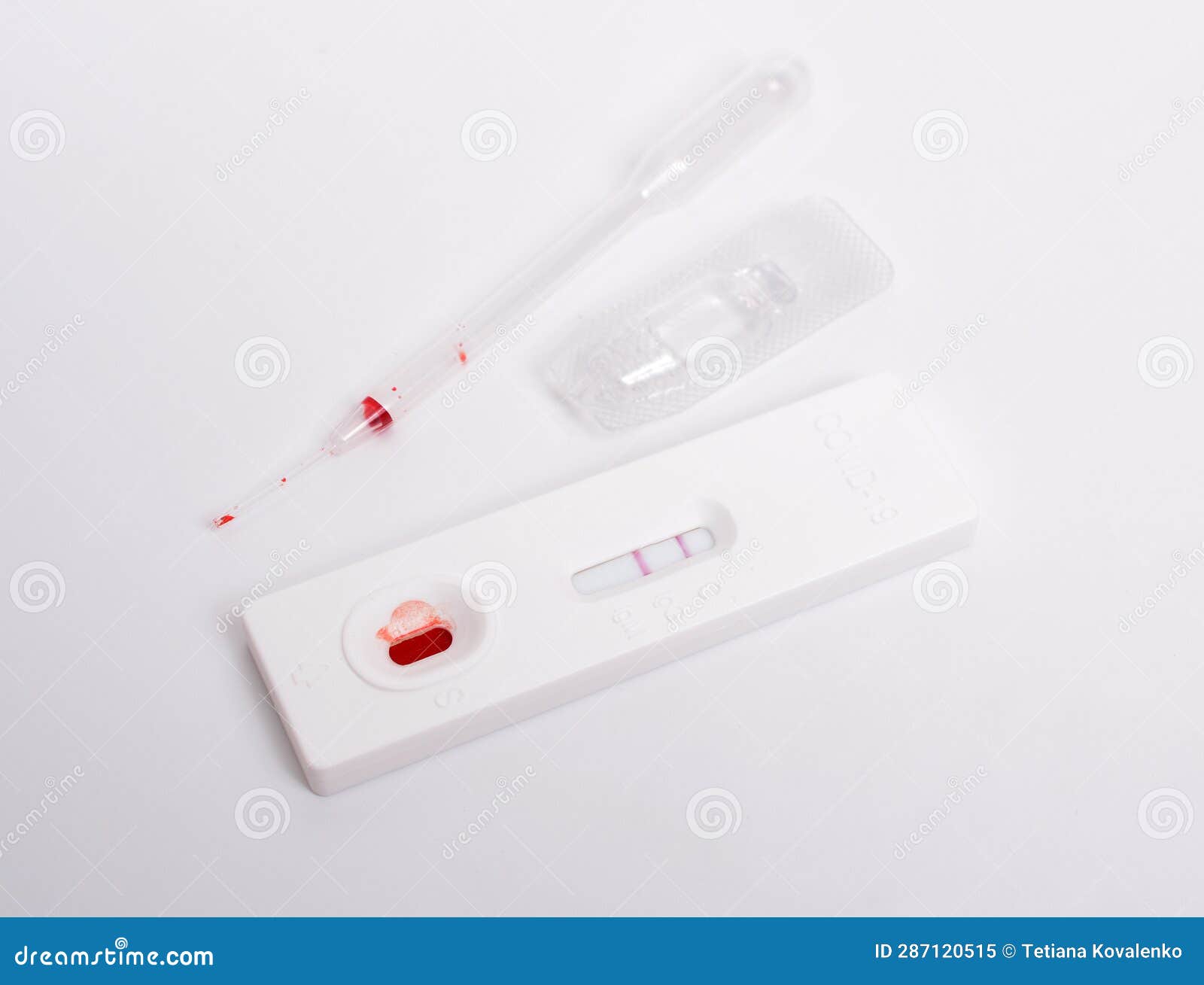 SARS COV 2 Antigen Rapid Test. Used, Positive Stock Image - Image of ...