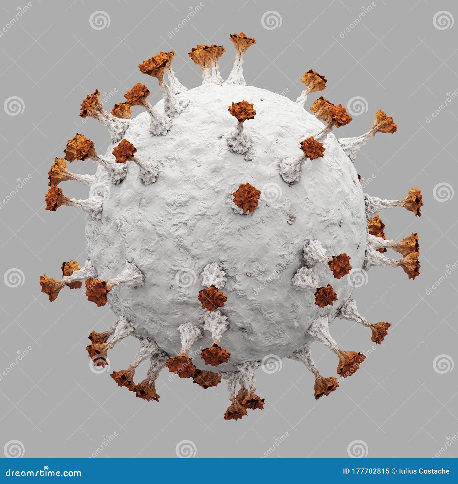 SARS-CoV-2 Virus 3D Illustration Stock Illustration - Illustration of ...