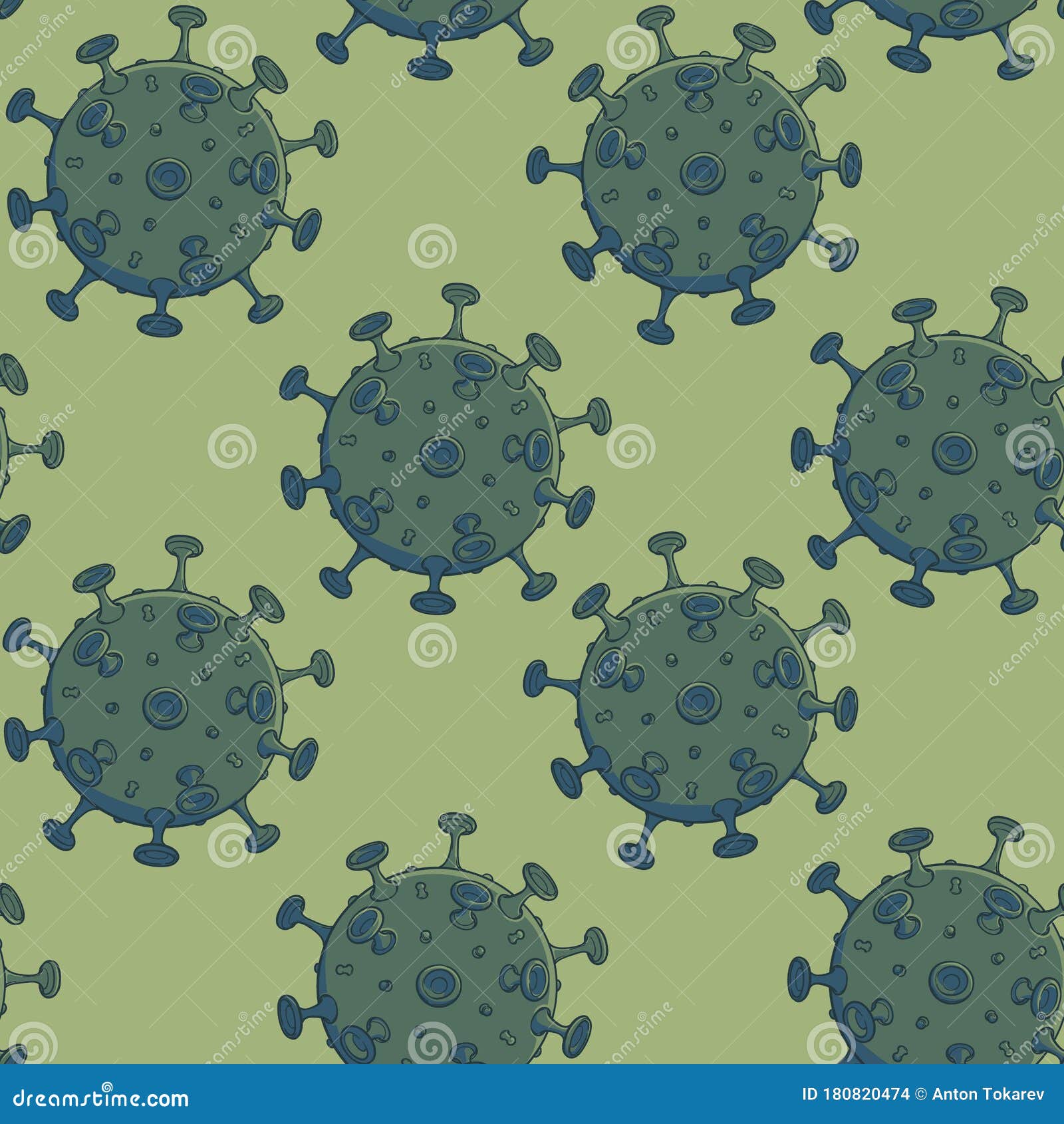 SARS-CoV-2 Seamless Pattern with Regular and Symmetric Elements ...