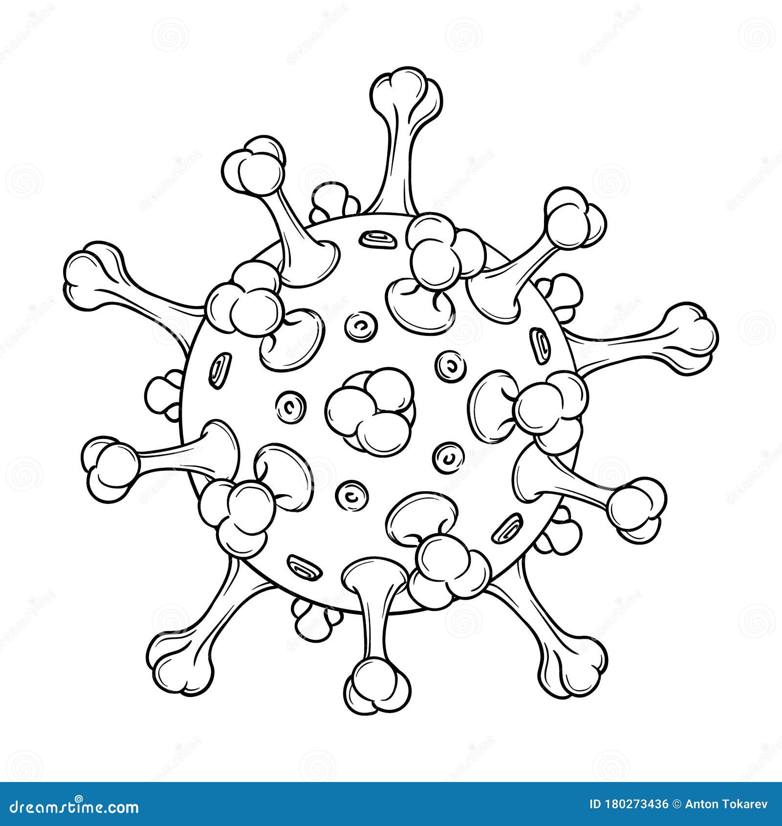 SARS-CoV-2 Virion Schematic Representation. COVID-19 Infectious Agent ...