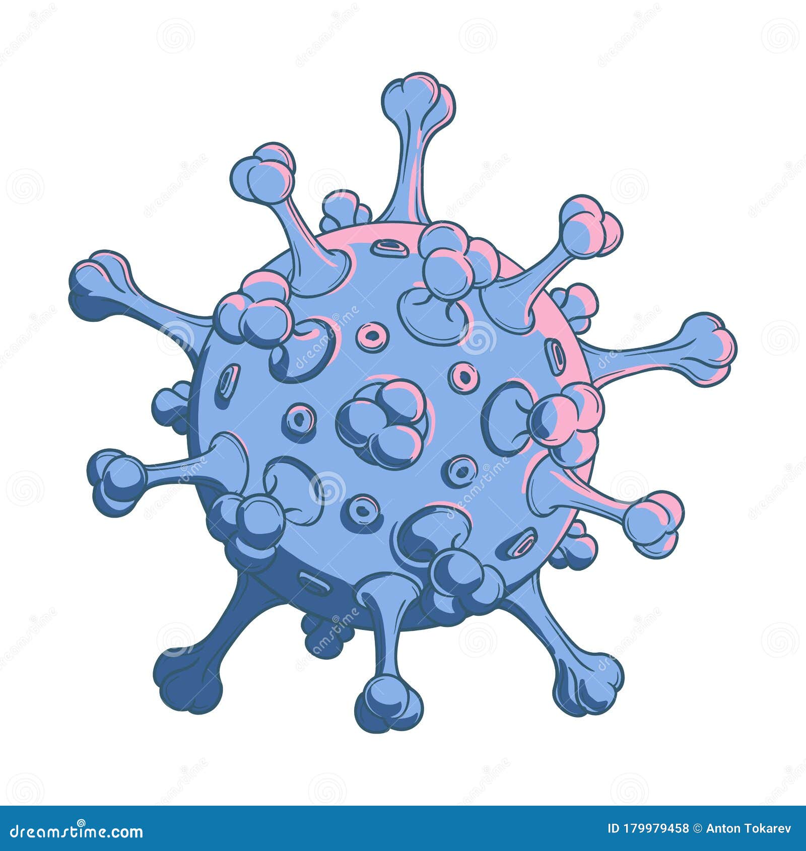 SARS-CoV-2 Virion Schematic Representation. COVID-19 Infectious Agent ...