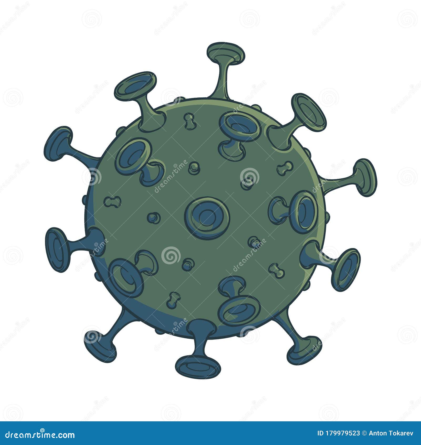 SARS-CoV-2 Virion Schematic Representation. COVID-19 Infectious Agent ...