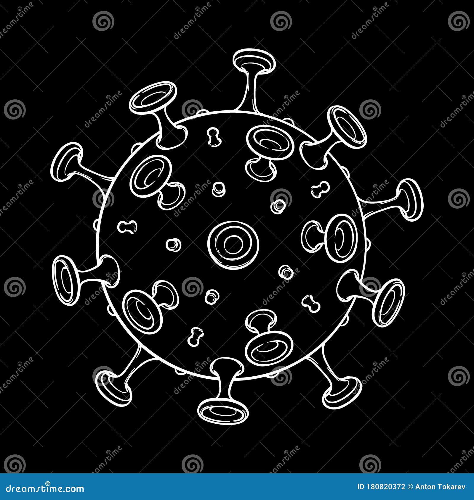 SARS-CoV-2 Virion Schematic Representation. COVID-19 Infectious Agent ...