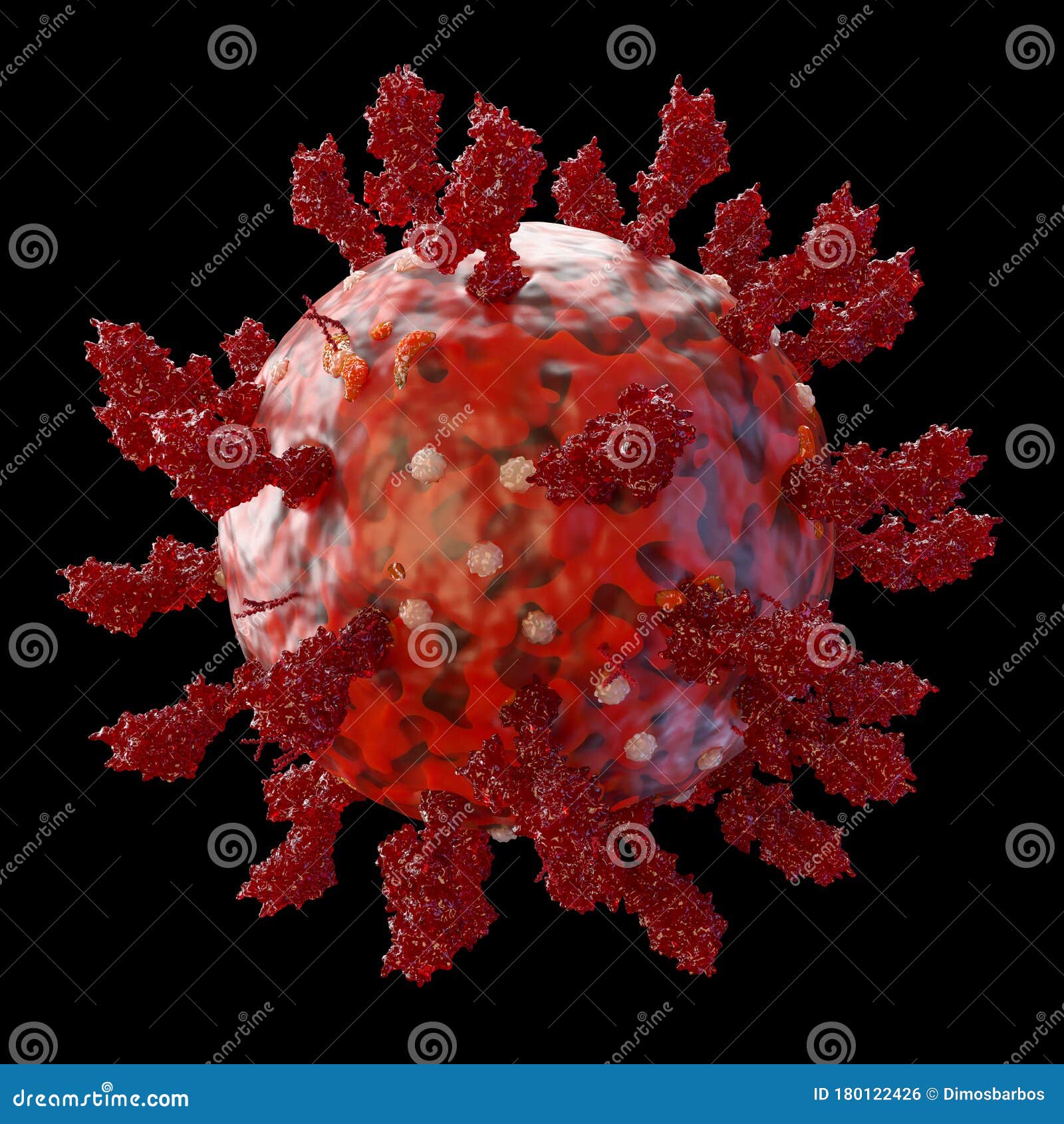 SARS COVID 19 on Black Background Stock Illustration - Illustration of ...