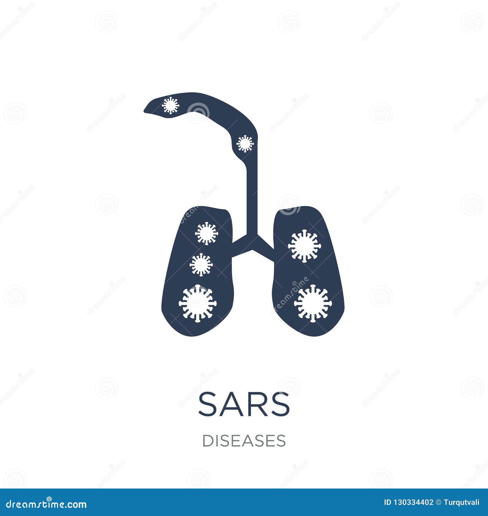 SARS Icon. Trendy Flat Vector SARS Icon on White Background from Stock ...