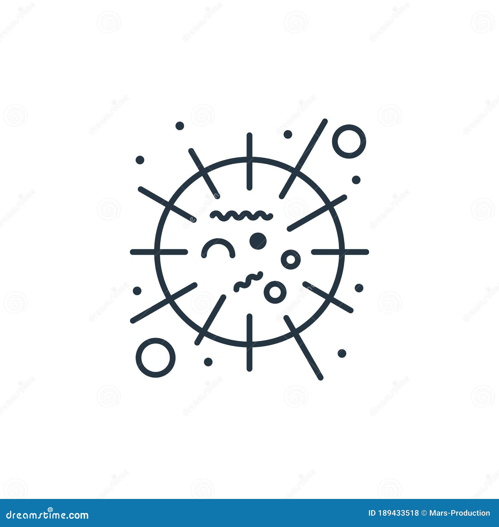 Sars Vector Icon Isolated on White Background. Outline, Thin Line Sars ...