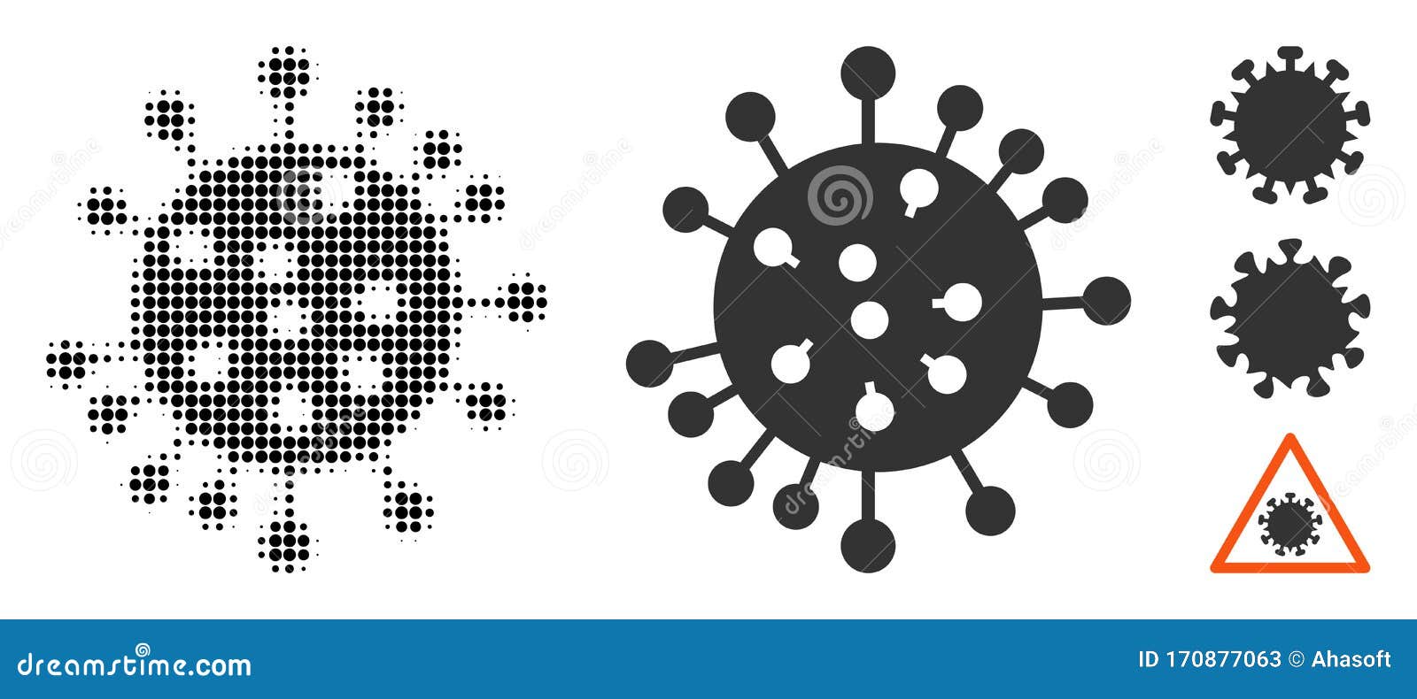 SARS Virus Halftone and Solid Icon Stock Vector - Illustration of dots ...