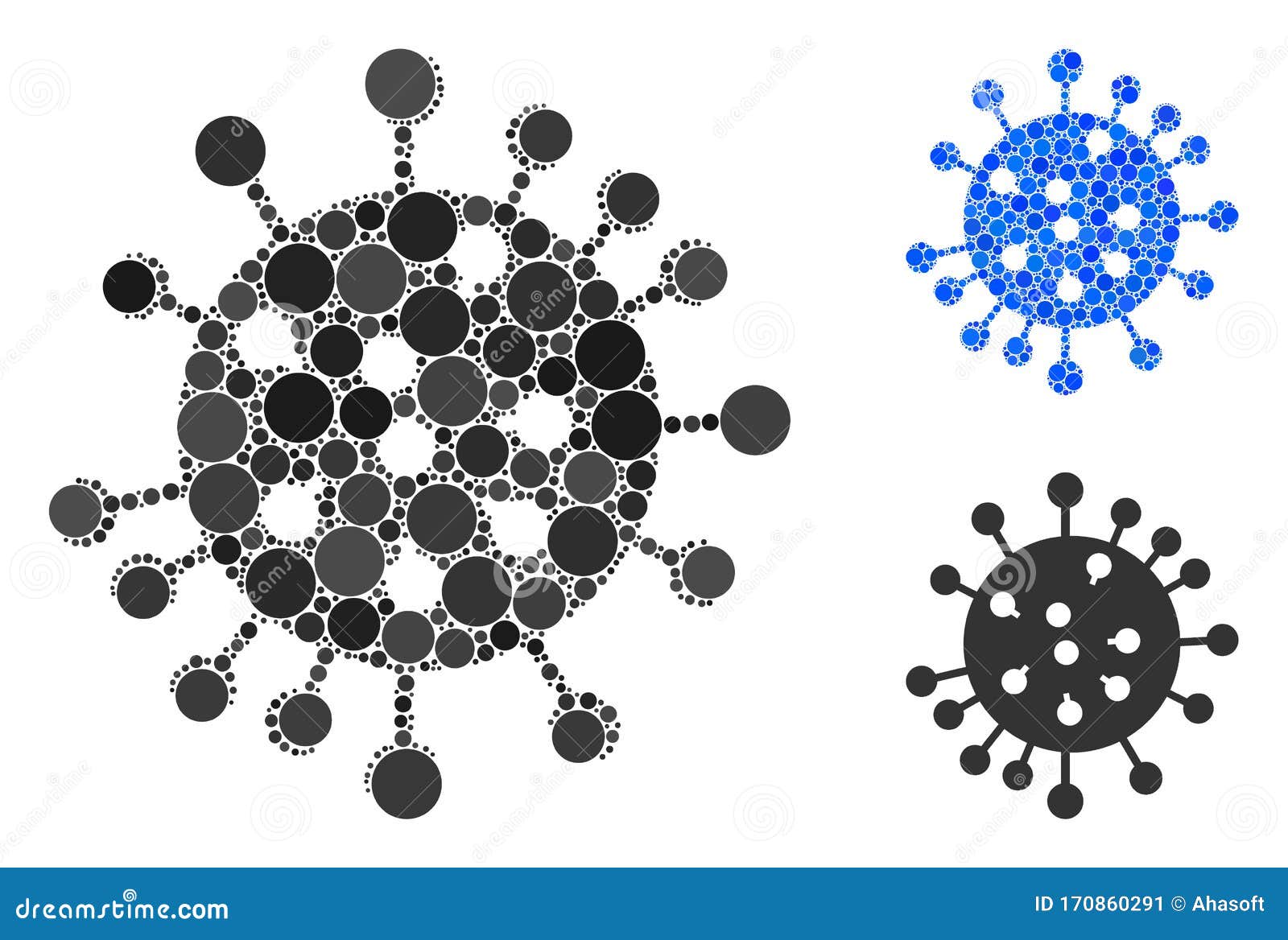 SARS Virus Mosaic Icon of Spheric Items Stock Vector - Illustration of ...