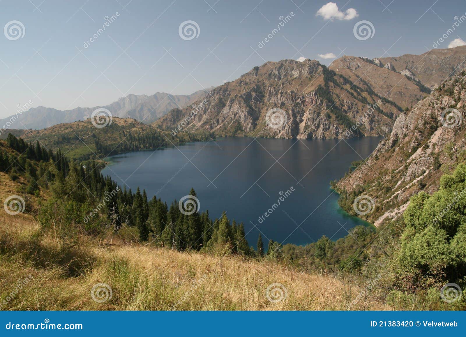 Sary Chelek stock photo. Image of clouds, land, brown - 21383420