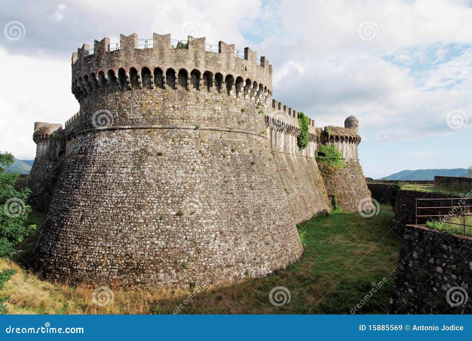 Sarzanello Medieval Fortress in Italy Stock Image - Image of travel ...