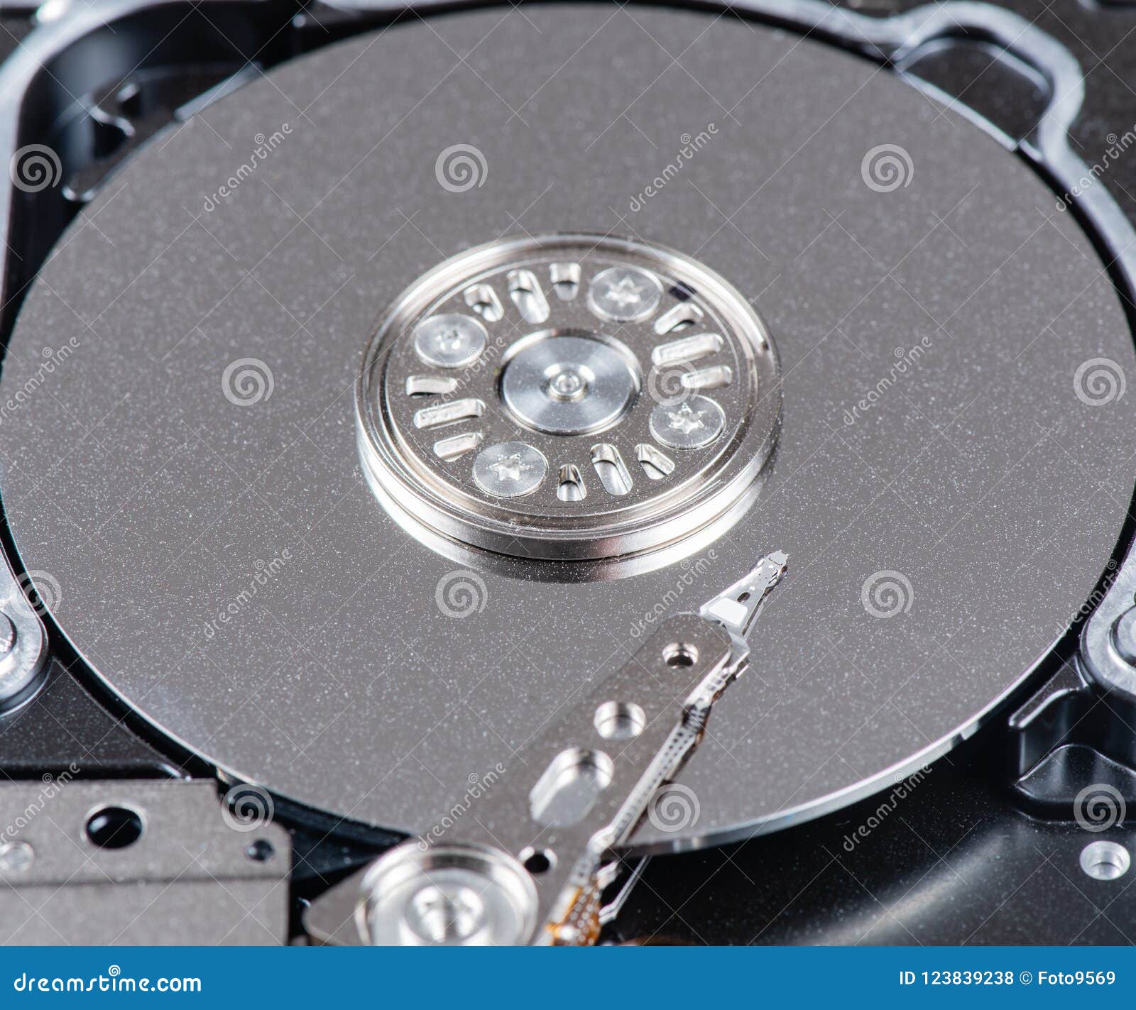 SAS Hard Disk Read and Write Head Stock Photo - Image of electronics ...