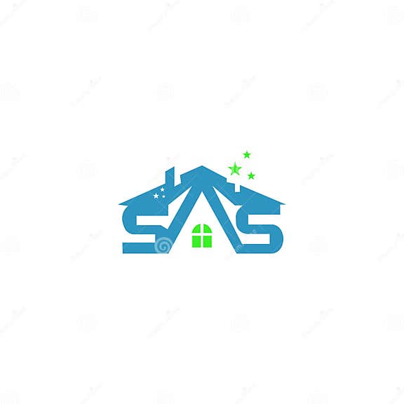 SAS home vector logo stock illustration. Illustration of horizontal ...