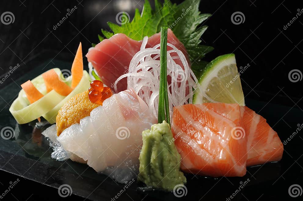 Sashimi stock photo. Image of delight, healthy, lettuce - 12339310