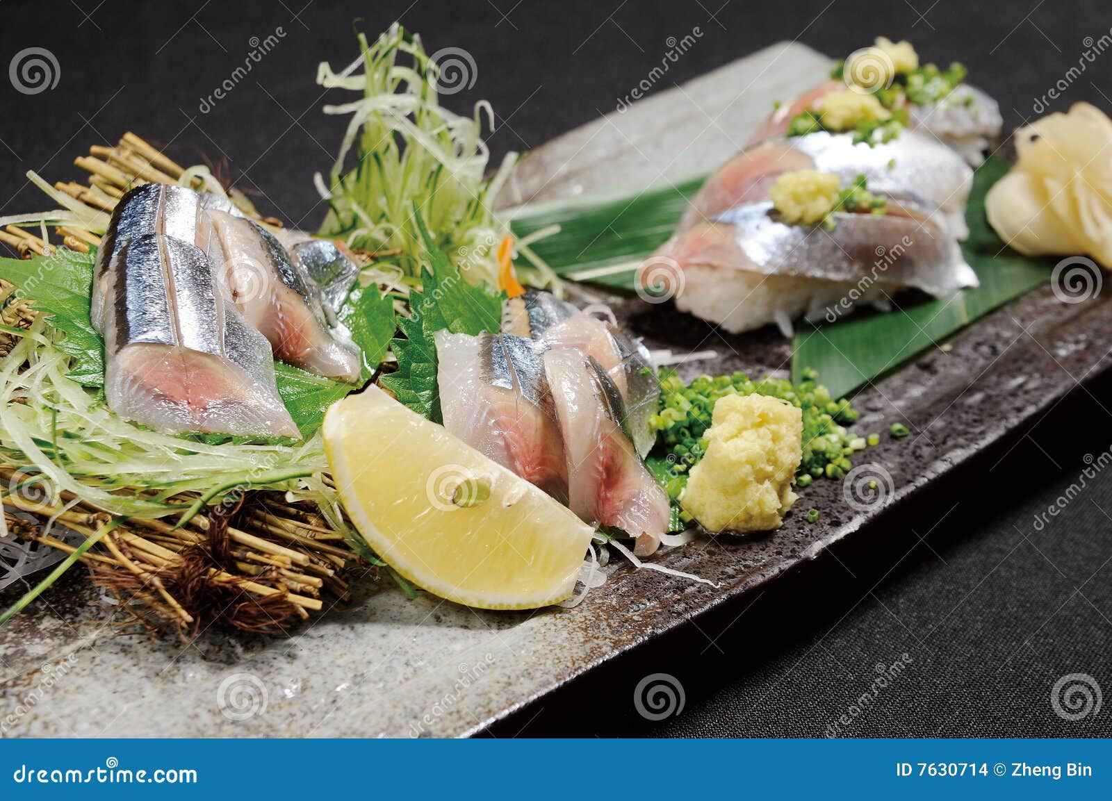 Sashimi stock photo. Image of restaurant, mustard, fresh - 7630714