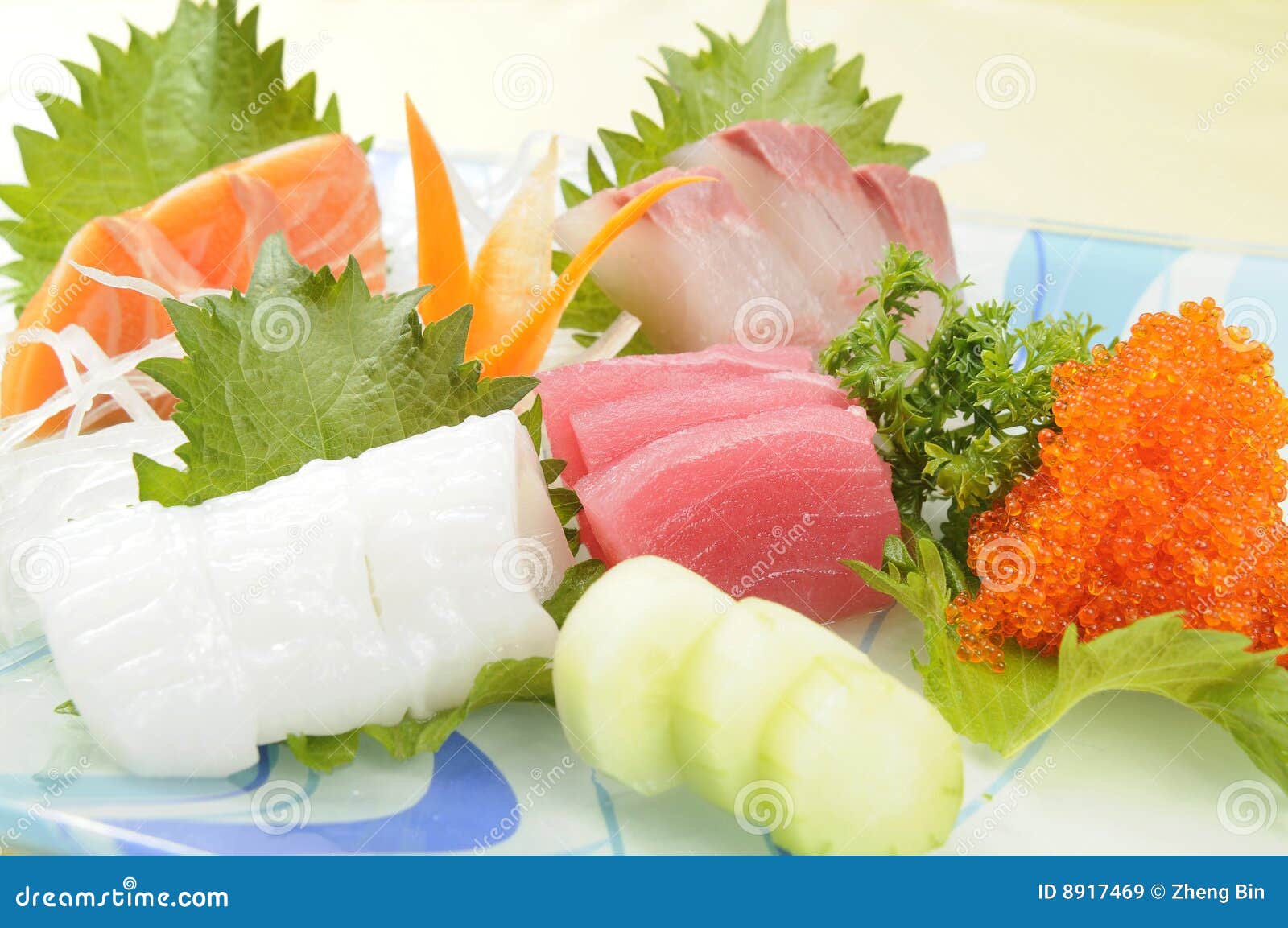 Sashimi stock image. Image of lettuce, dish, asians, fish - 8917469