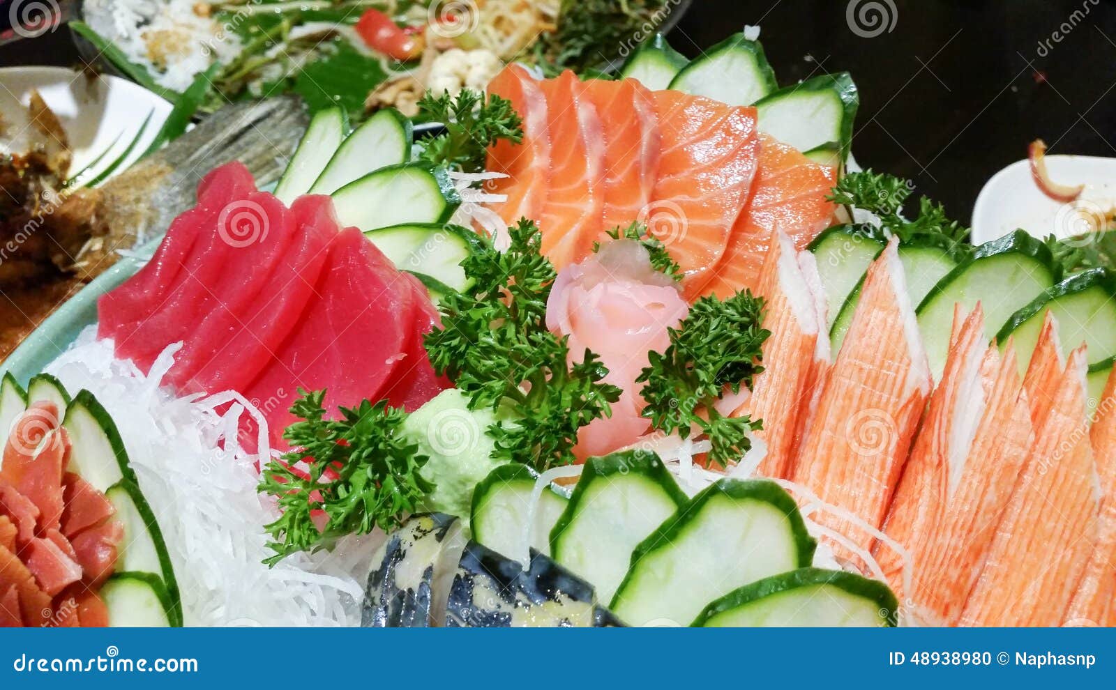 Sashimi stock photo. Image of fish, food, restaurant - 48938980