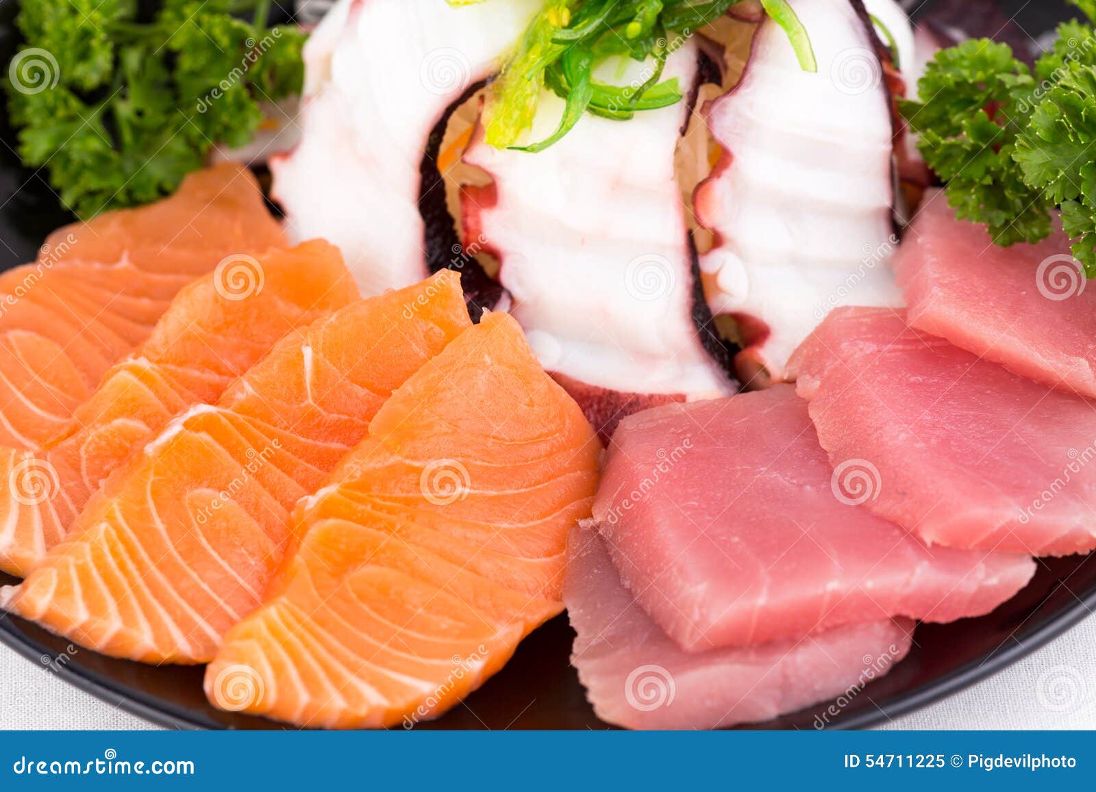 Sashimi set stock image. Image of food, tasty, salmon - 54711225