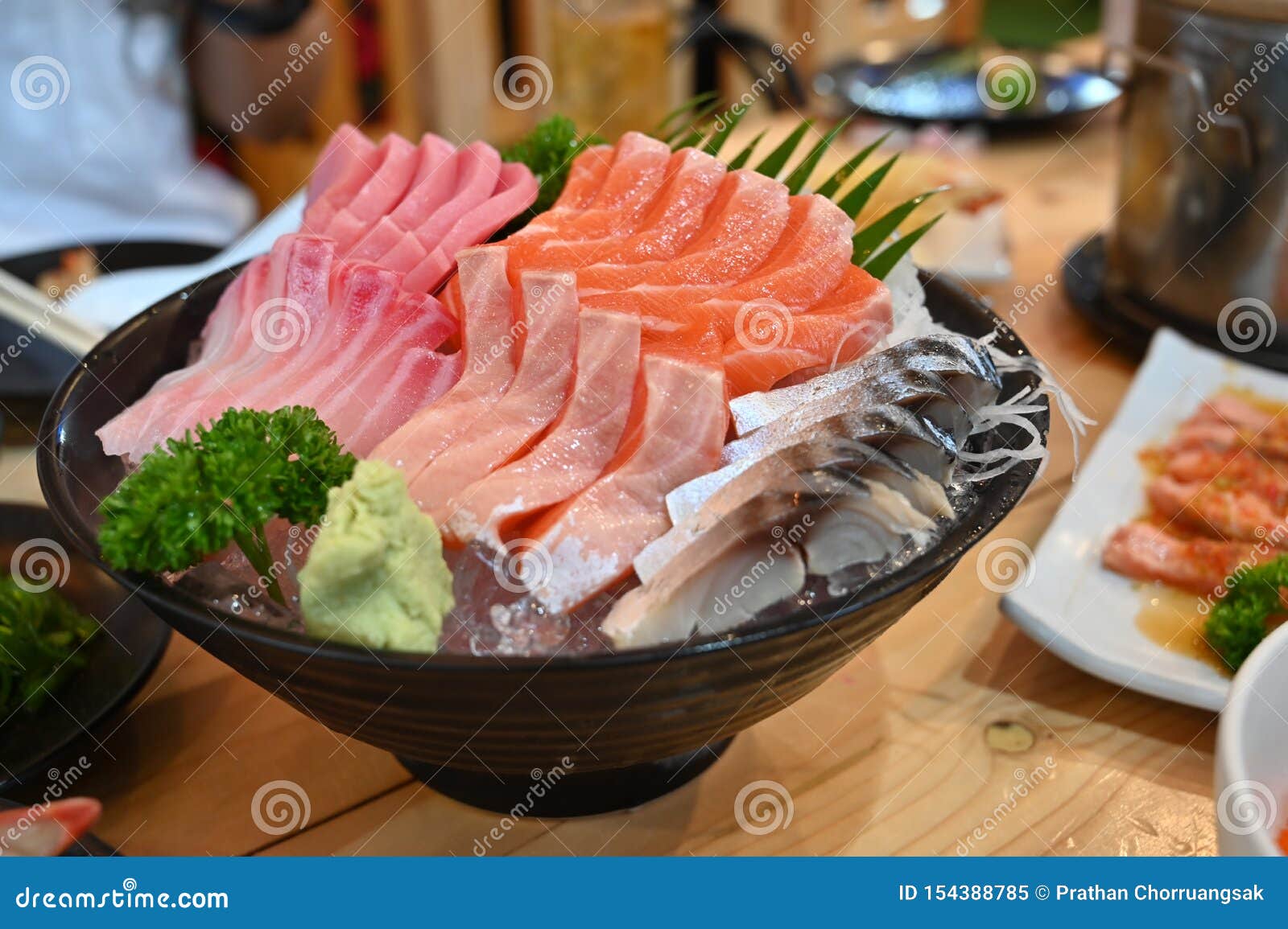 Sashimi Set of Japan Food on Dish Stock Image - Image of dinning, fresh ...