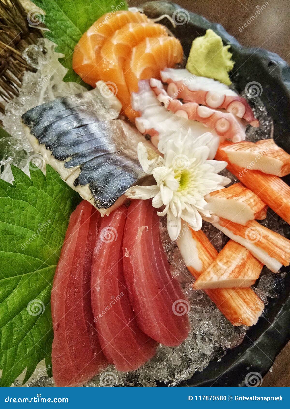 Sashimi stock photo. Image of sashimi, menu, japanese - 117870580