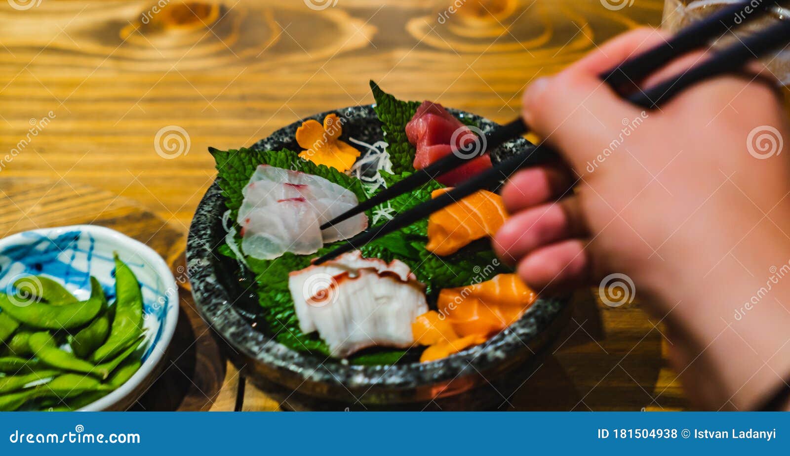 Sashimi set stock photo. Image of dish, cuisine, gourmet - 181504938