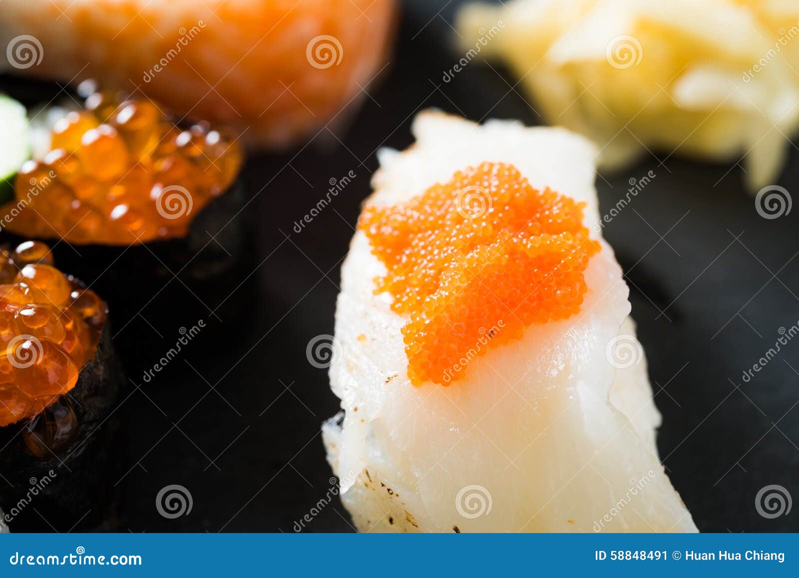 Sashimi sushi stock image. Image of seafood, plate, japanese - 58848491