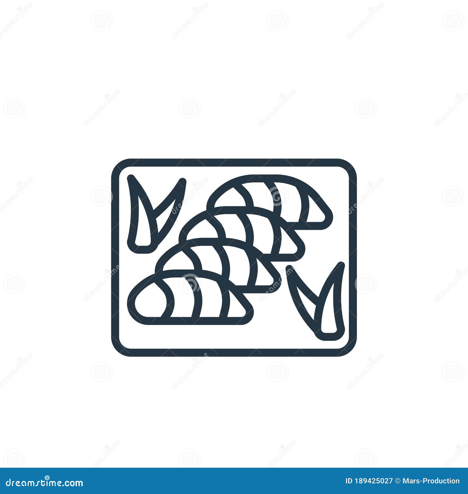 Fun Sashimi Vector Cartoon Character. Cute Sashimi's Faces With Shrimp ...