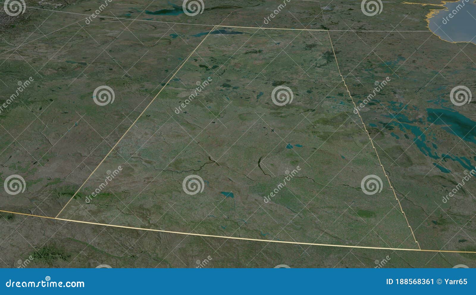 Saskatchewan, Canada - Outlined. Satellite Stock Illustration ...