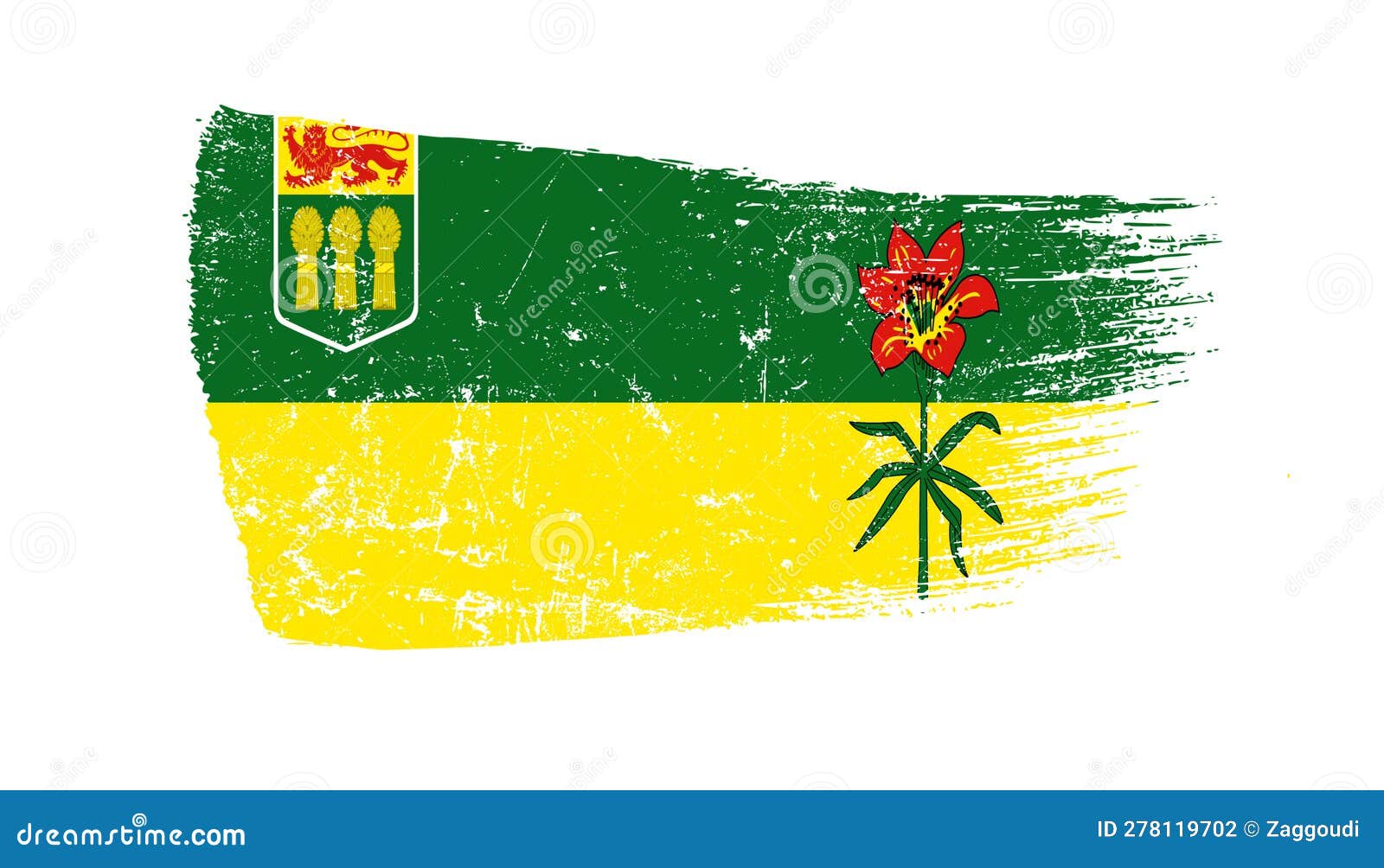 Saskatchewan Flag Waving Vector Illustration On White Background ...