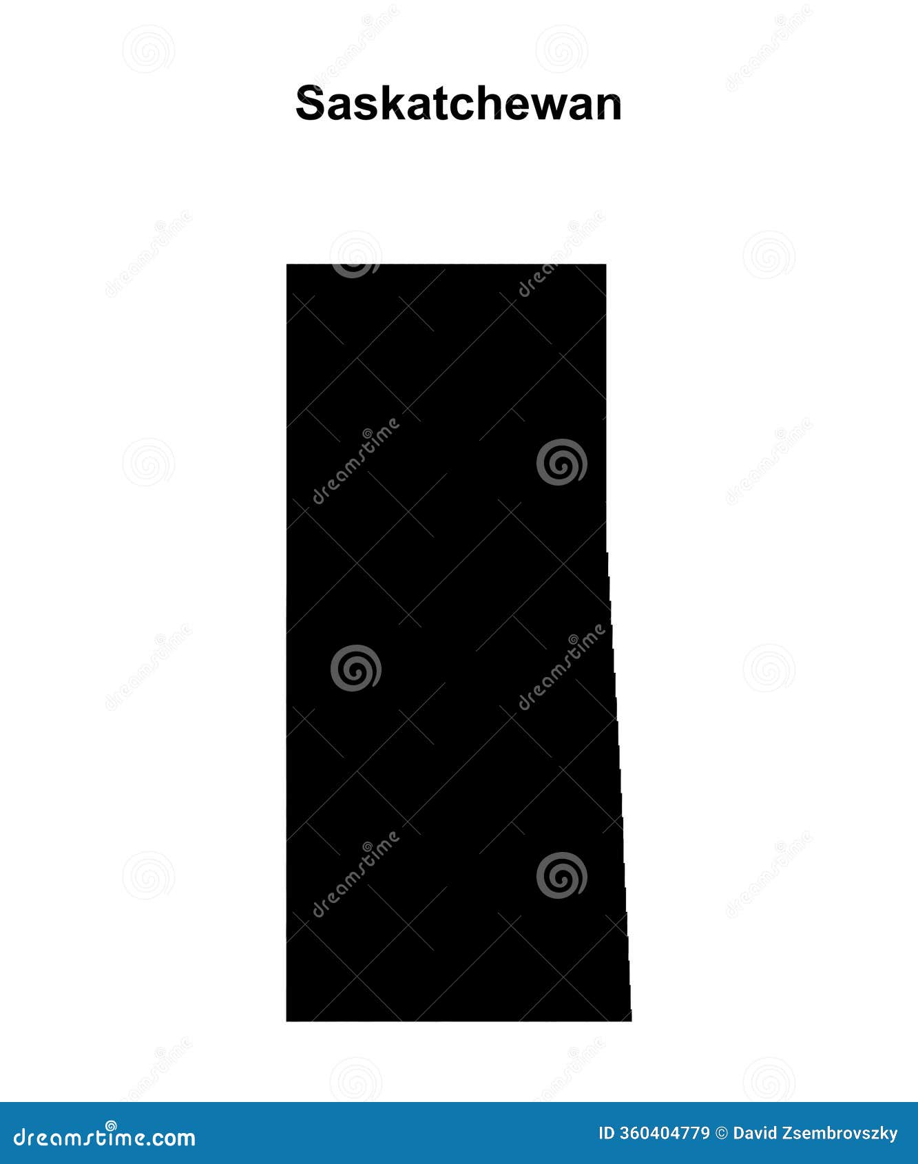 Saskatchewan Outline Map Canada Province Region Cartoon Vector ...