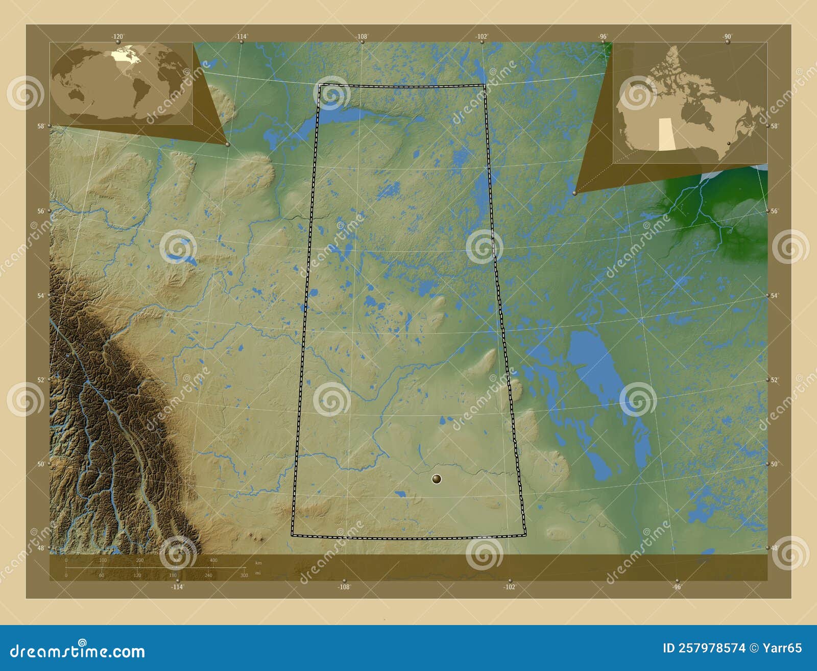 Saskatchewan, Canada. Physical. Capital Stock Illustration ...