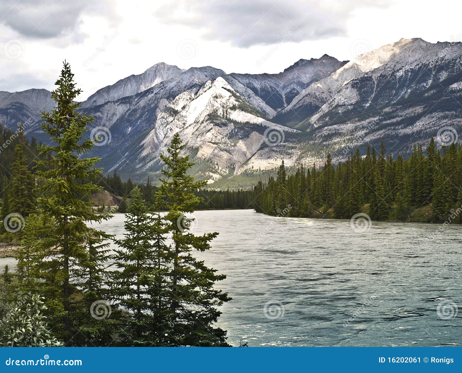 Bow River In Banff Royalty-Free Stock Photography | CartoonDealer.com ...