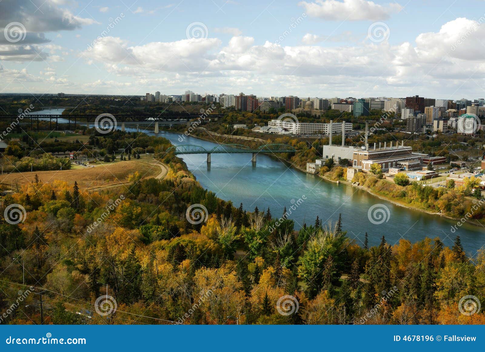 Saskatchewan River Valley in Edmonton Stock Photo - Image of cityscape ...