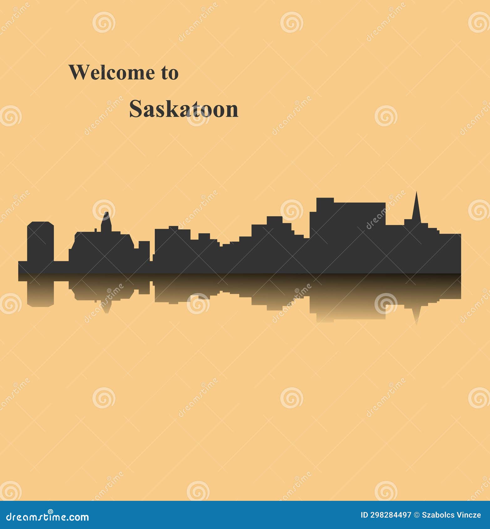 Saskatoon Canada Skyline Silhouette Design City Vector Art ...