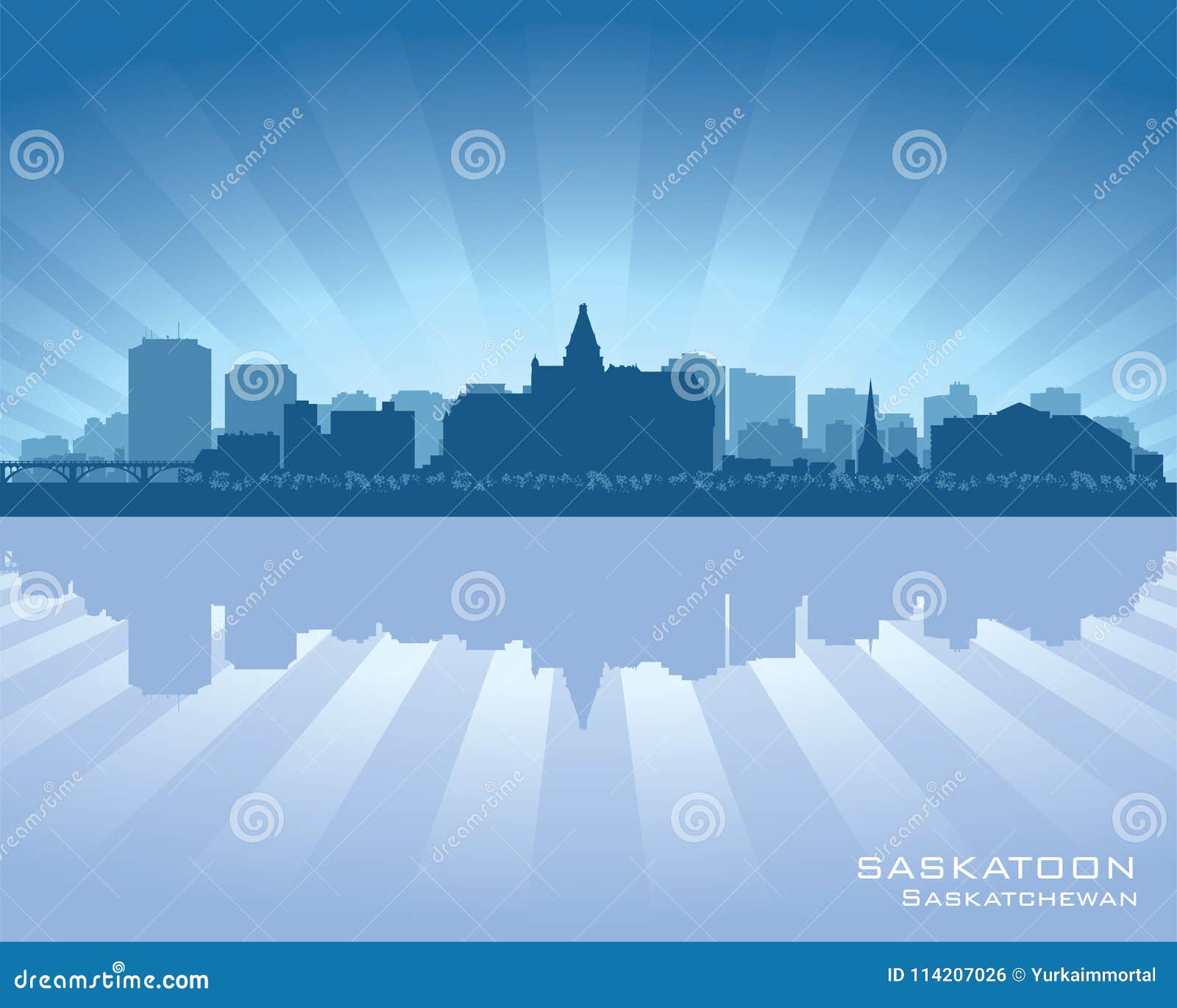 Saskatoon Canada America Stamp. Logo Icon Symbol Design Skyline City ...