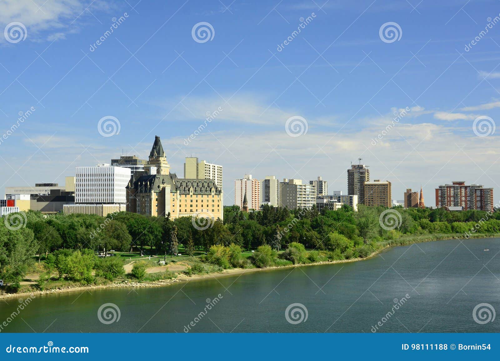 Saskatoon skyline editorial stock photo. Image of landmark - 98111188
