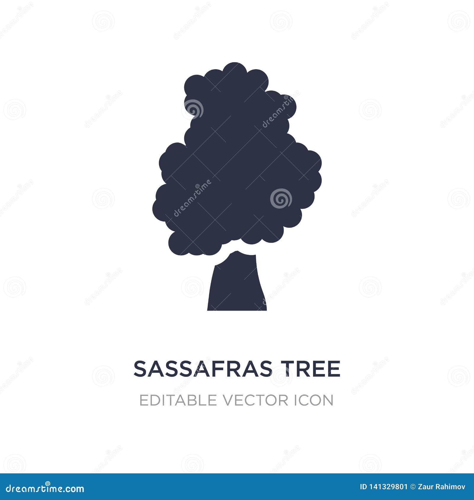 Sassafras Tree Icon Vector Sign And Symbol Isolated On White Background ...