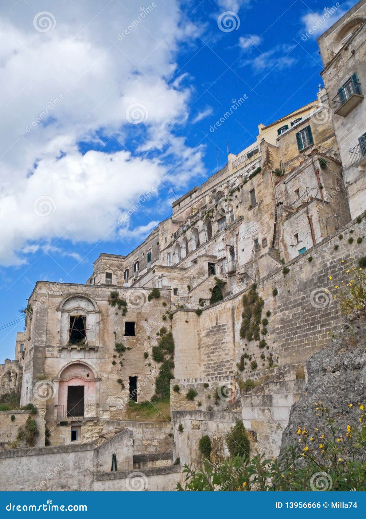 Sassi of Matera. Basilicata Stock Photo - Image of panoramic, palace ...