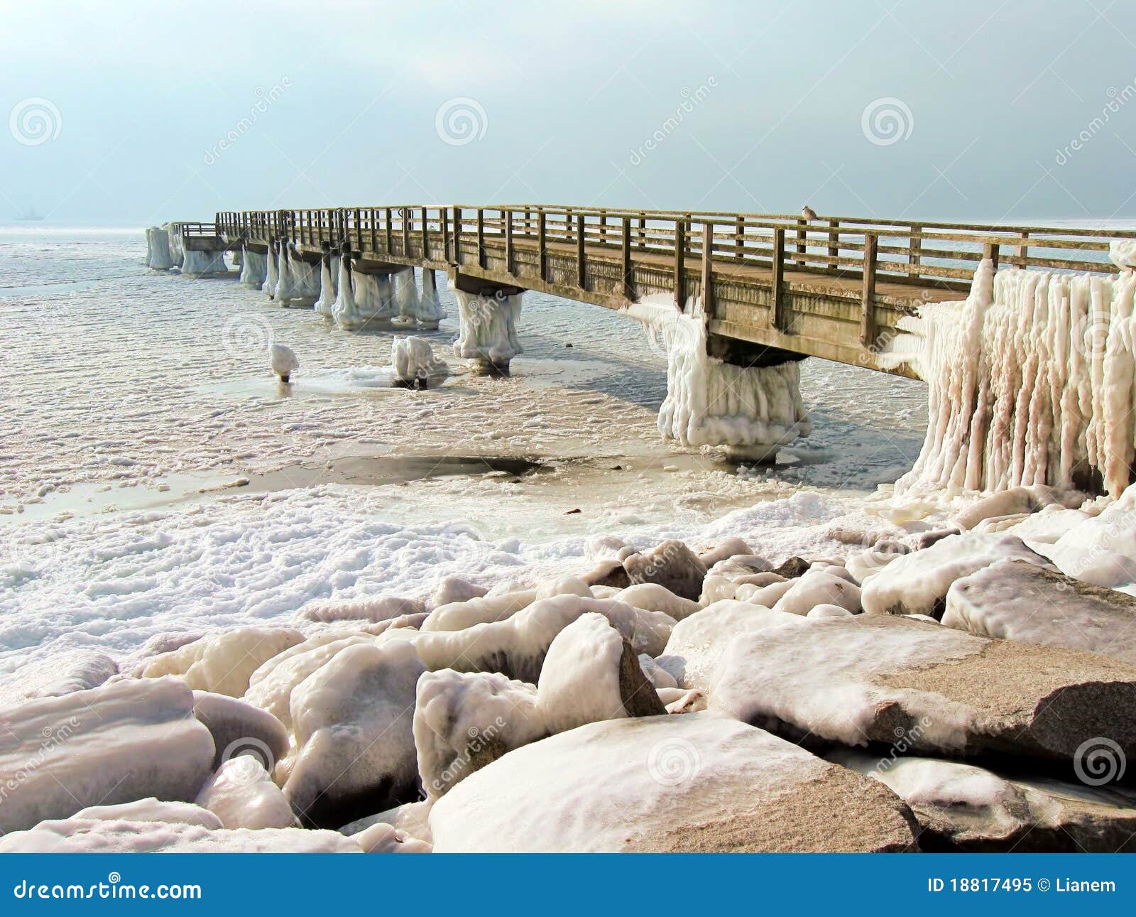 Sassnitz Winter stock image. Image of pier, sassnitz - 18817495