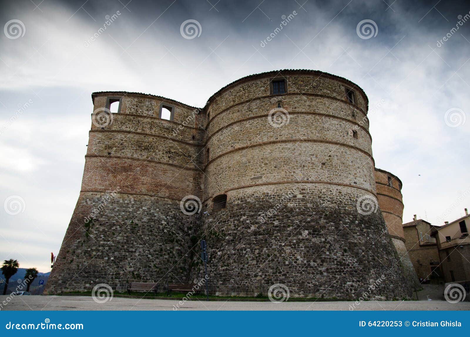 Sassocorvaro S Castle stock image. Image of bench, freedom - 64220253